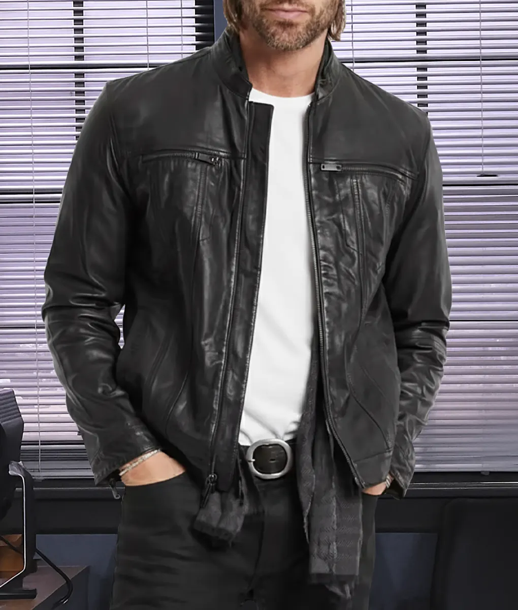 Galen Gering Days Of Our Lives Rafe Hernandez Black Leather Jacket