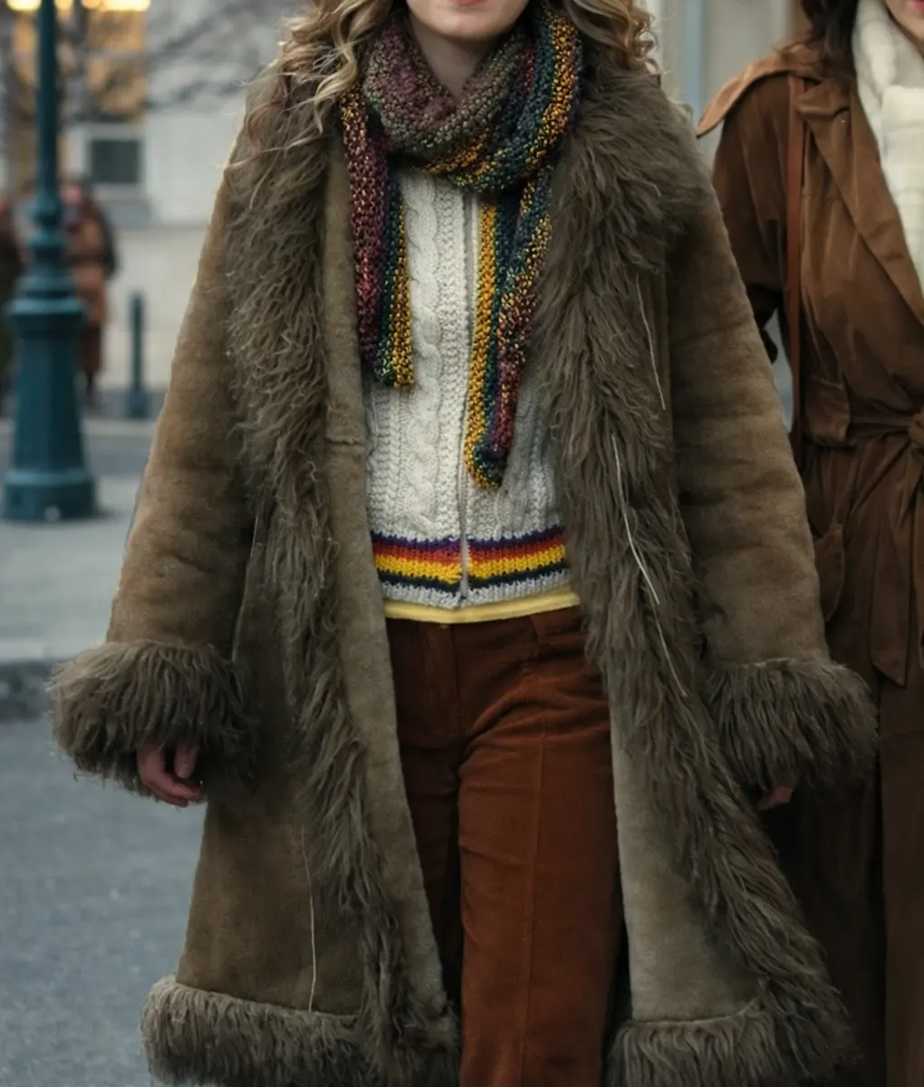 Haley Lu Richardson Ponies Twila Hasbeck Suede Leather Coat | NYC Jackets