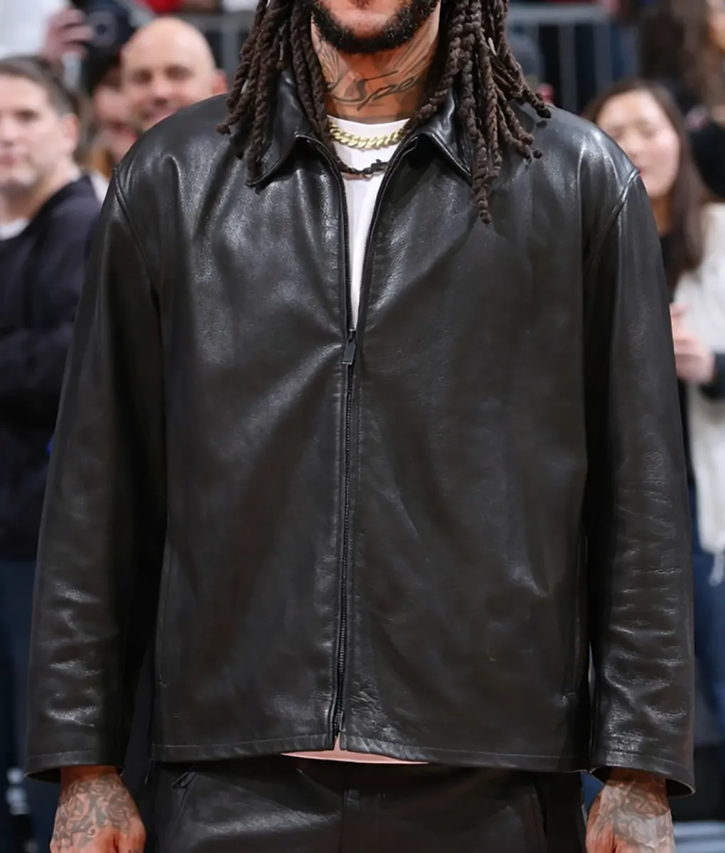 Derrick Rose Black Leather Jacket | NYC Jackets